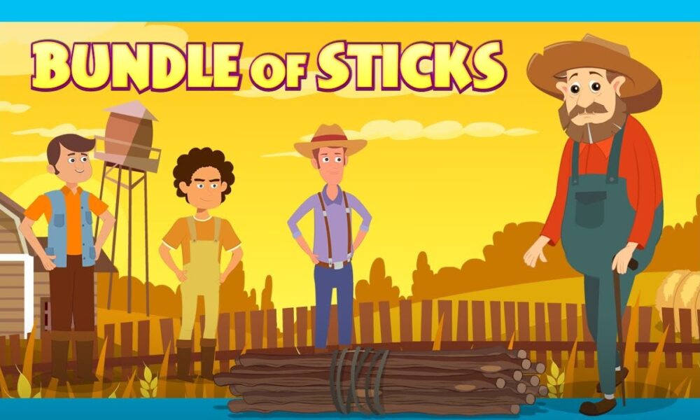 The Bundle Of Sticks Story | (Aesops Fables for kids)